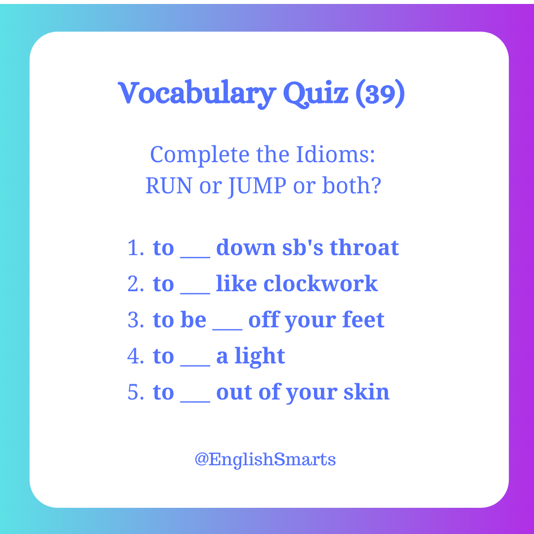90+ Quick Vocabulary Exercises - EnglishSmarts - English with Suzanne